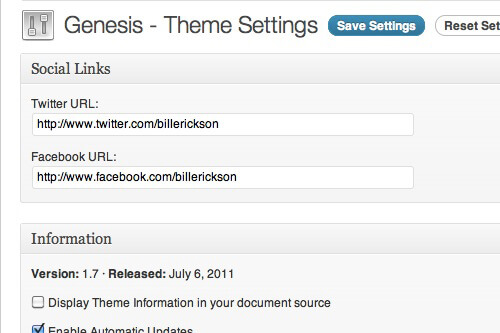 Adding Theme Options in Genesis - Bill Erickson