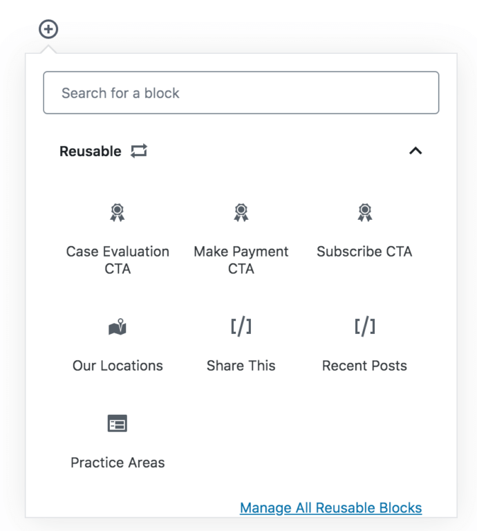 Reusable Blocks accessible in WordPress admin area - Bill Erickson